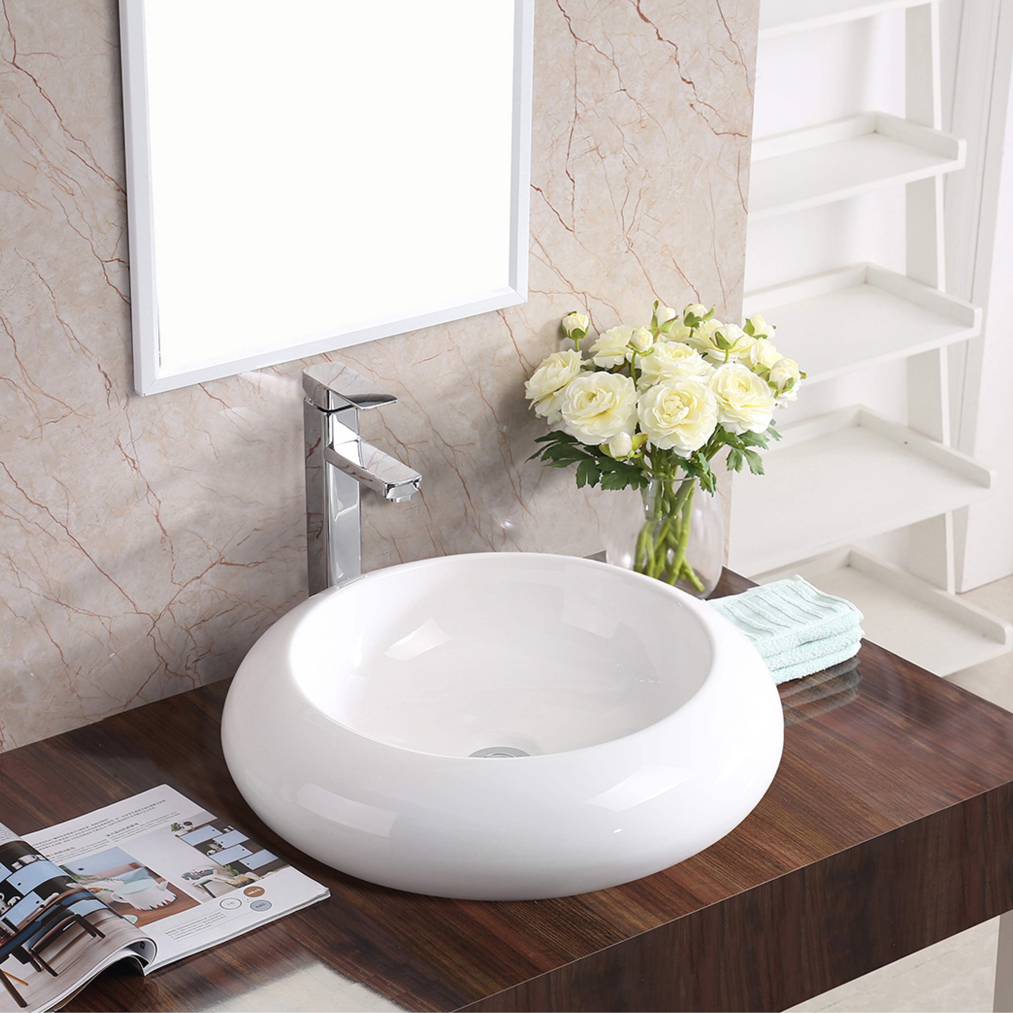 Calle Cotton White Plus Vitreous China Vessel Sink - Bed Bath & Beyond - 29833629